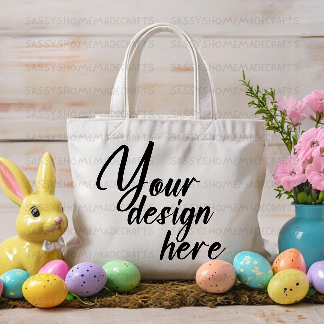 Easter Tote Mockup, Mockup, Easter, PNG, Tote Mockup, Shopping Tote ...