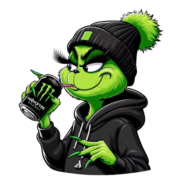 Monster Drink Grinch - Etsy