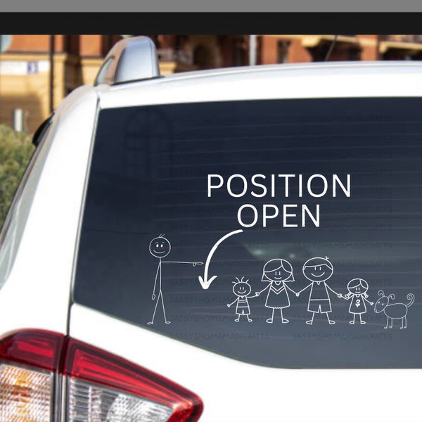 Open Position Family Decal - Etsy