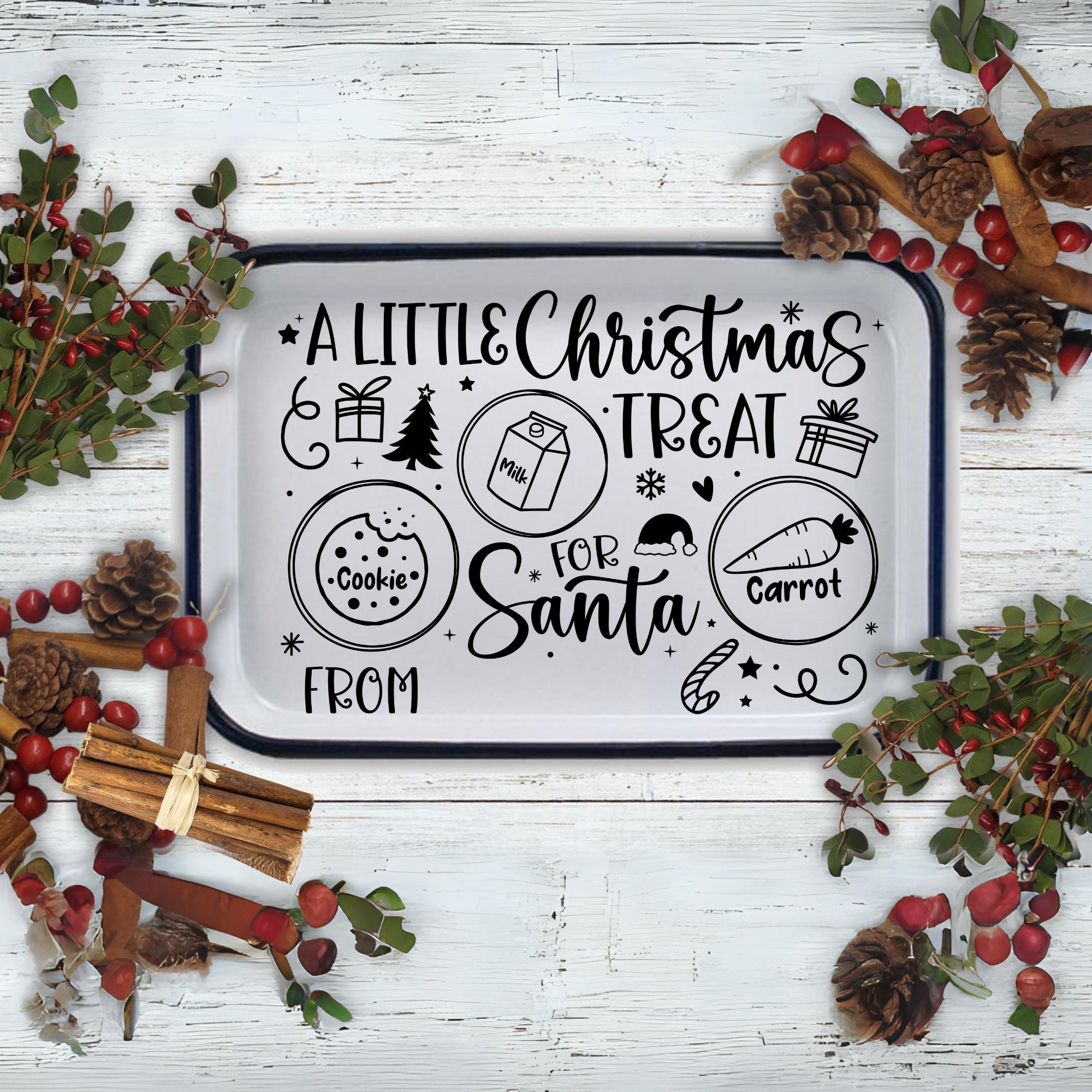 9 Dear Santa Tray SVG, Santa Tray SVG, Santa Plate SVG, Santa Milk and ...