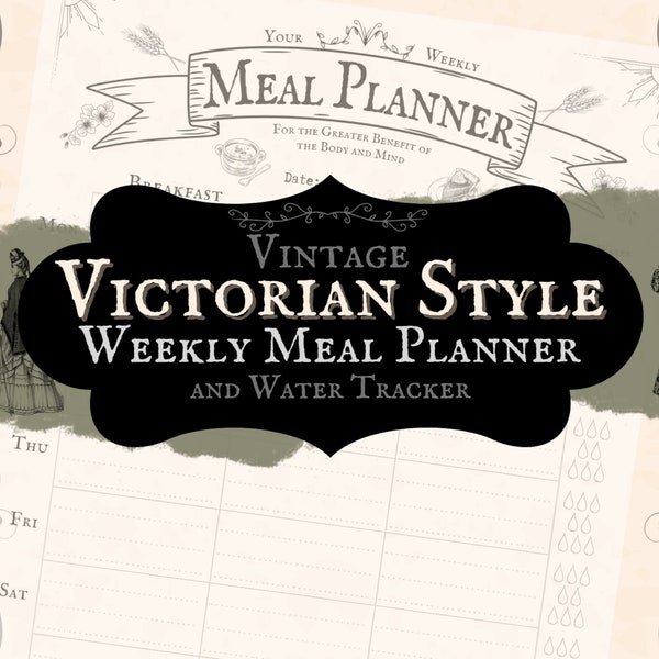 Victorian Menu - Etsy
