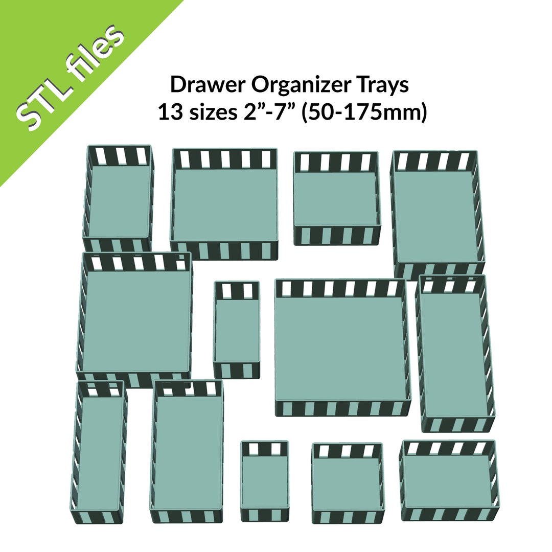 Drawer Organizer Trays, Office and Art Studio Organization, 13 Sizes ...