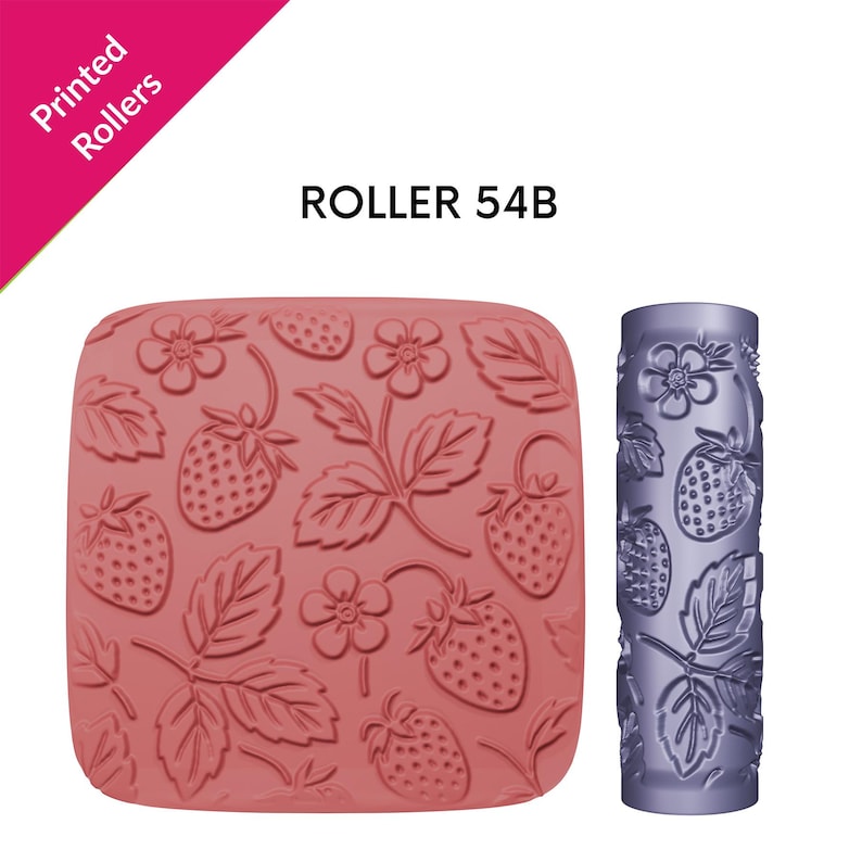 Summer Berry Texture Mini Rollers, Summer Fruits, Strawberry, Blueberry ...