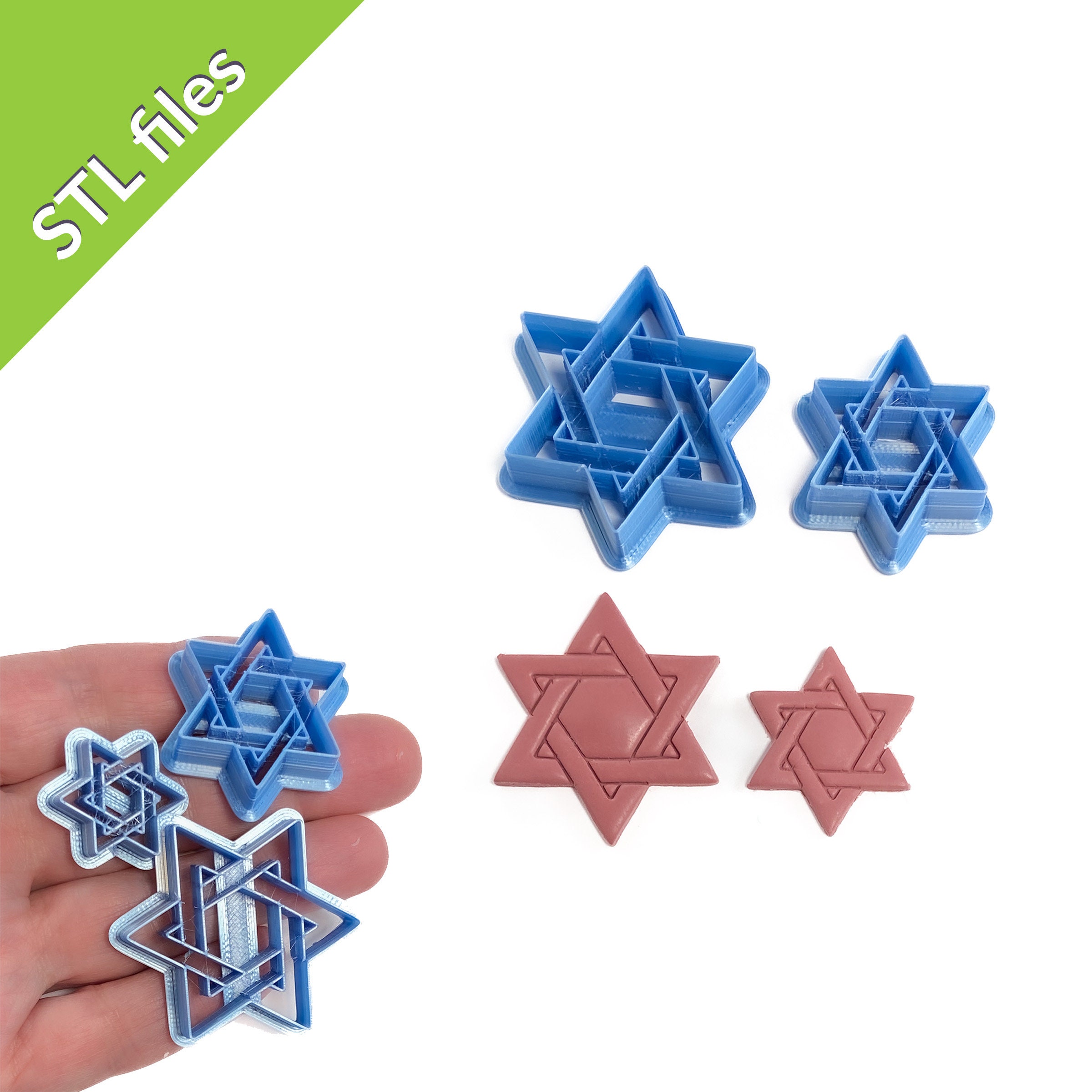 Star of David, Six Pointed Star, Interlocking, Three Sizes 20-40mm ...