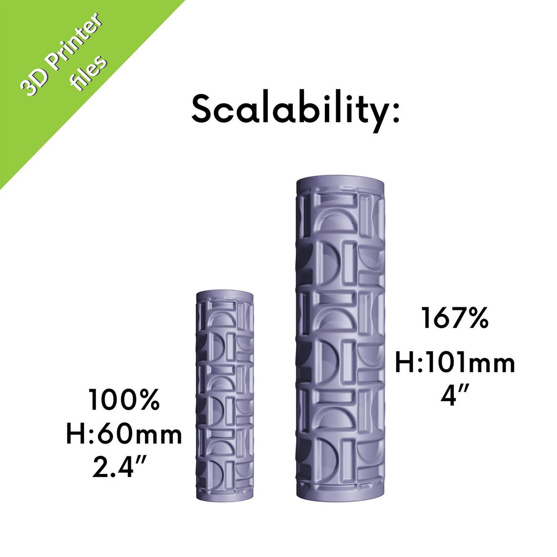 STL Texture Mini Rollers for Polymer Clay, Geometric and Honeycomb ...