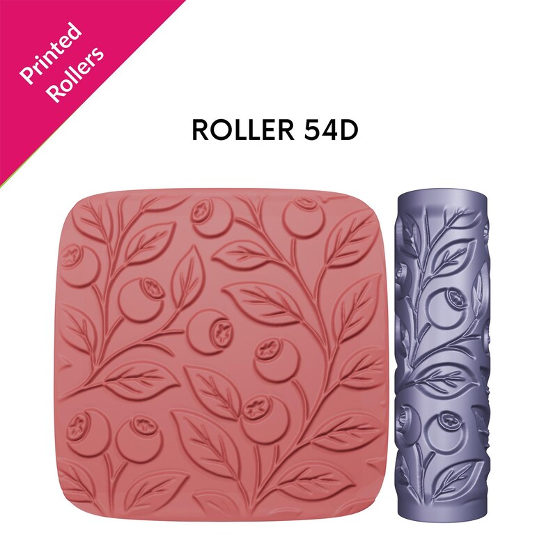 Summer Berry Texture Mini Rollers, Summer Fruits, Strawberry, Blueberry ...