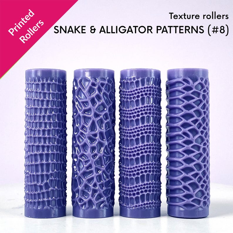 Snake and Alligator Texture Rollers, Dragon, Lizard, Crocodile Skin ...