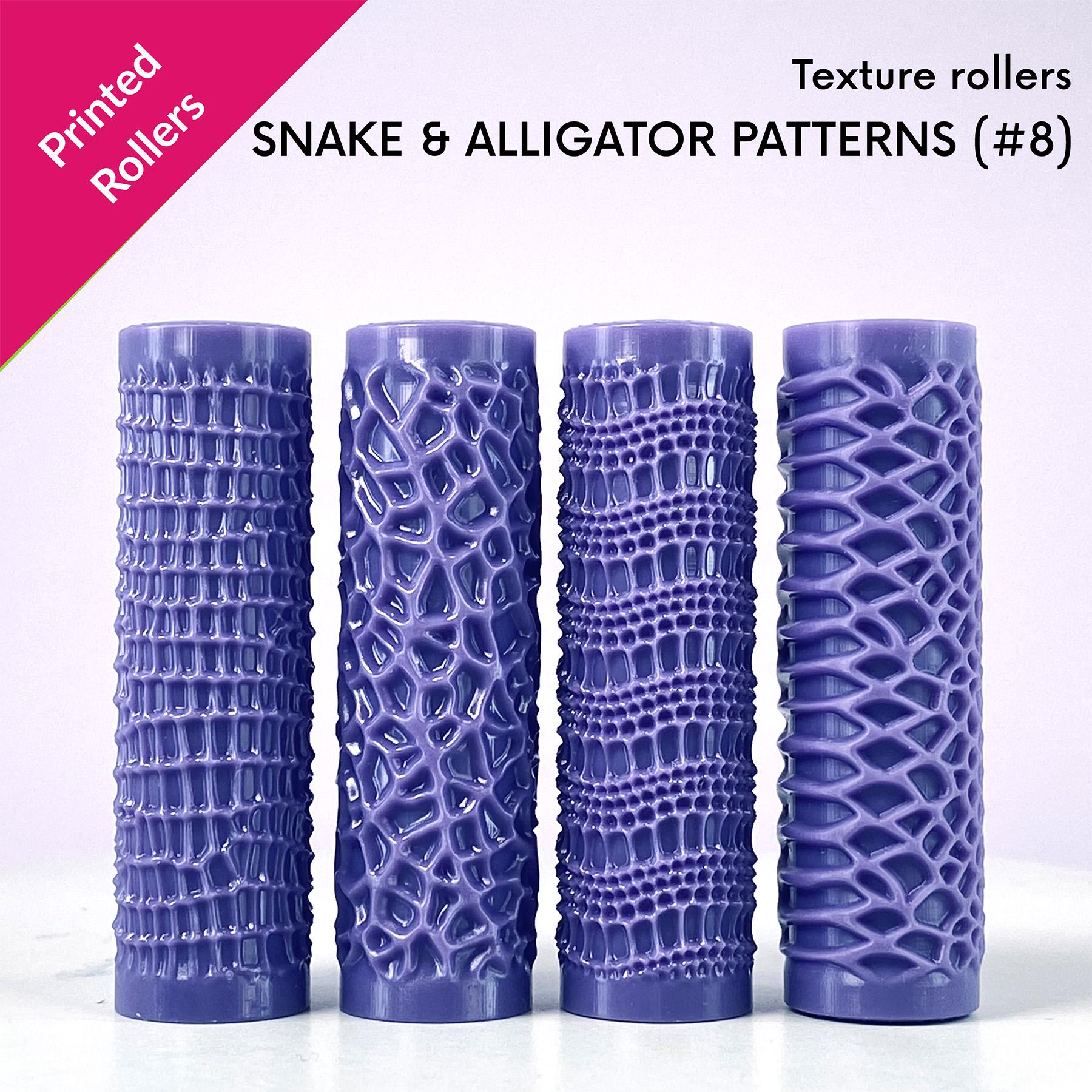 Snake and Alligator Texture Rollers, Dragon, Lizard, Crocodile Skin ...