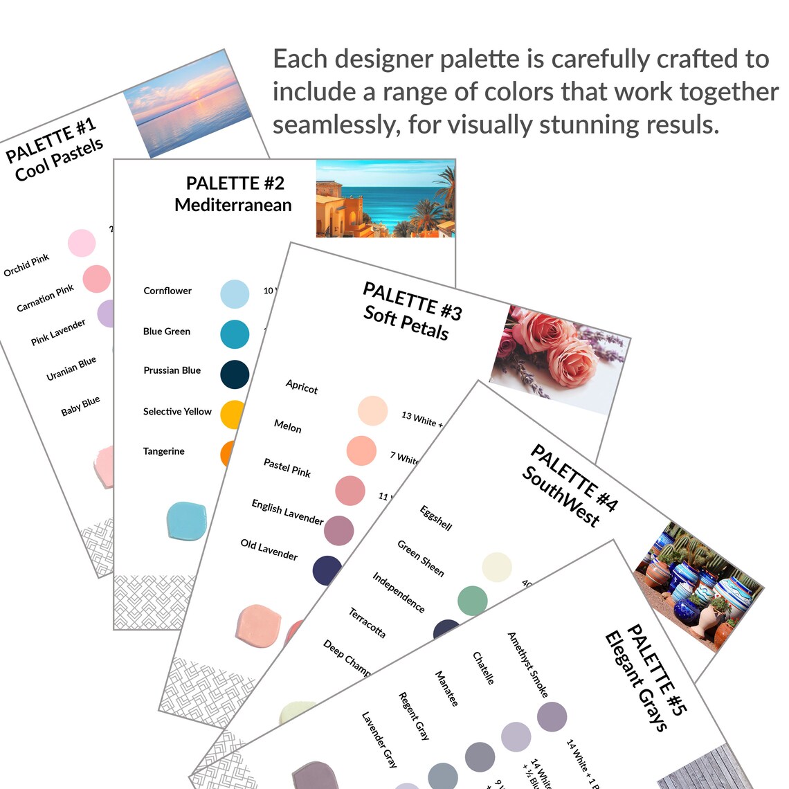 PREMO Color Recipes for Polymer Clay Blending, Five Designer Palettes ...