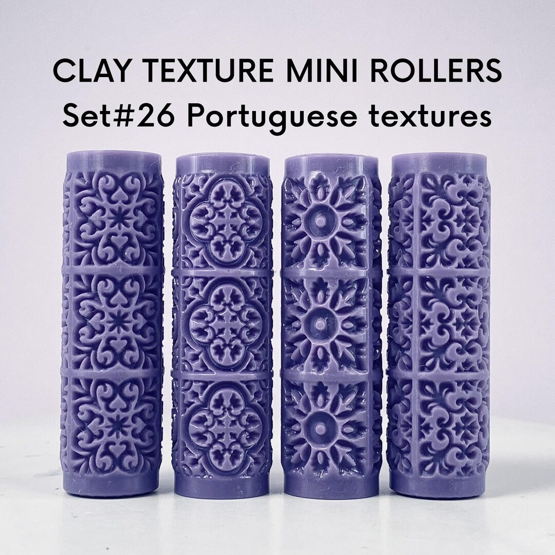 Texture Mini Rollers, Portuguese Textures, Azulejos, Tiles, Physical Rollers, Set26 - Etsy