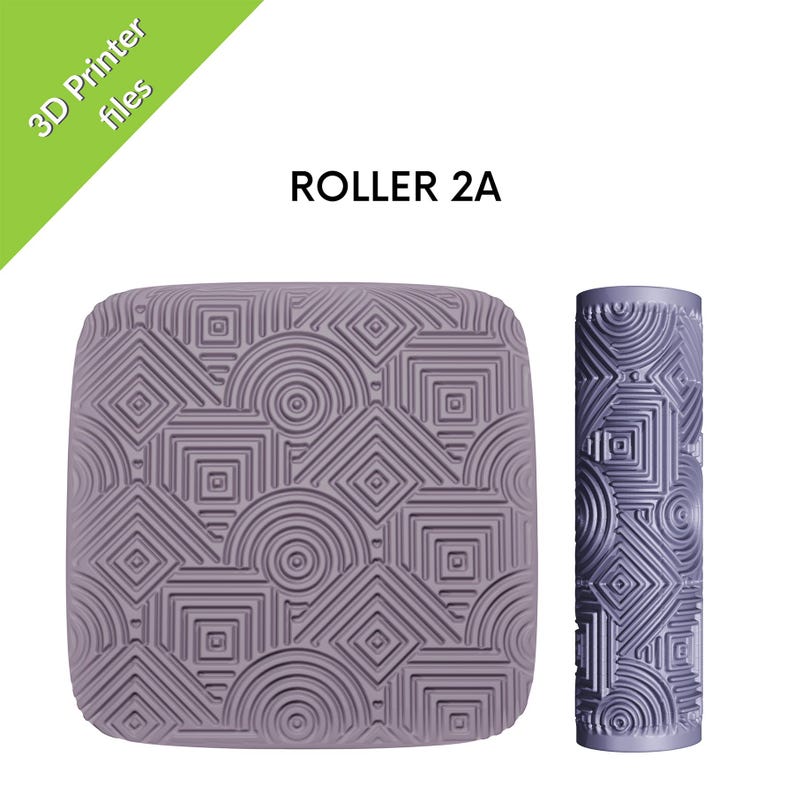 STL Texture Mini Rollers for Polymer Clay, Geometric and Honeycomb ...