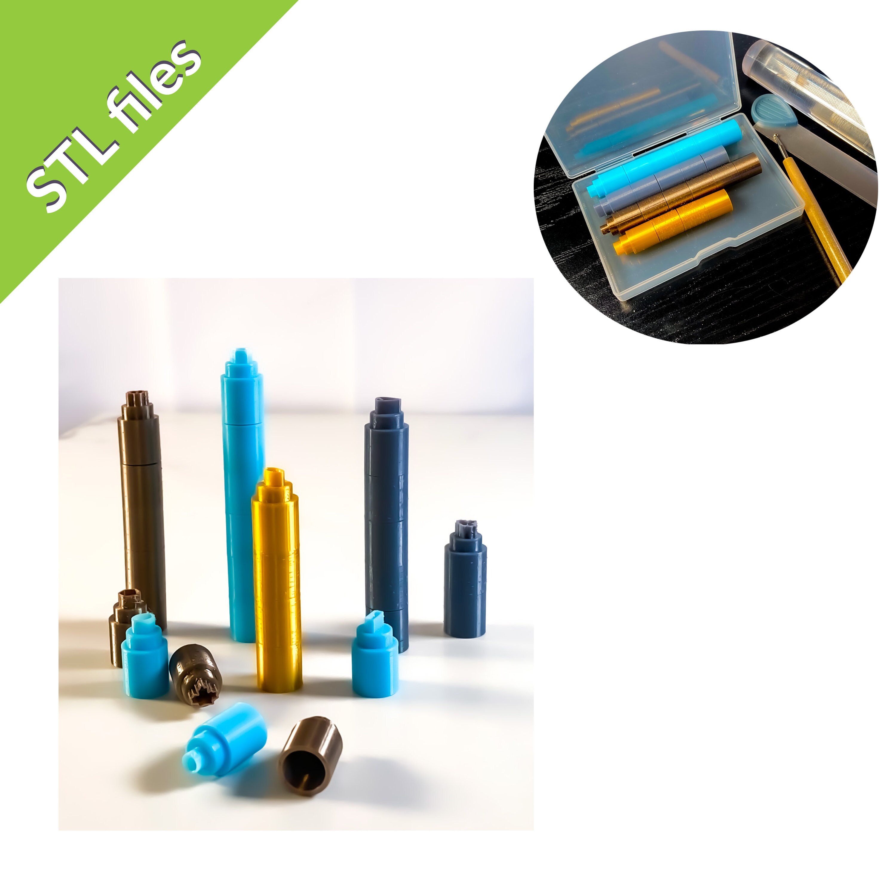 Polymer Clay Nano Cutters Set 3 Downloadable STL Files - Etsy