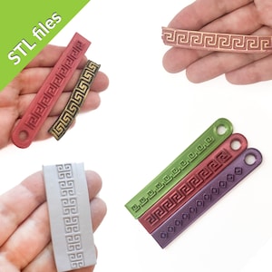 Border Embossing Stamps for Polymer Clay, Six Borders, With a Storage ...