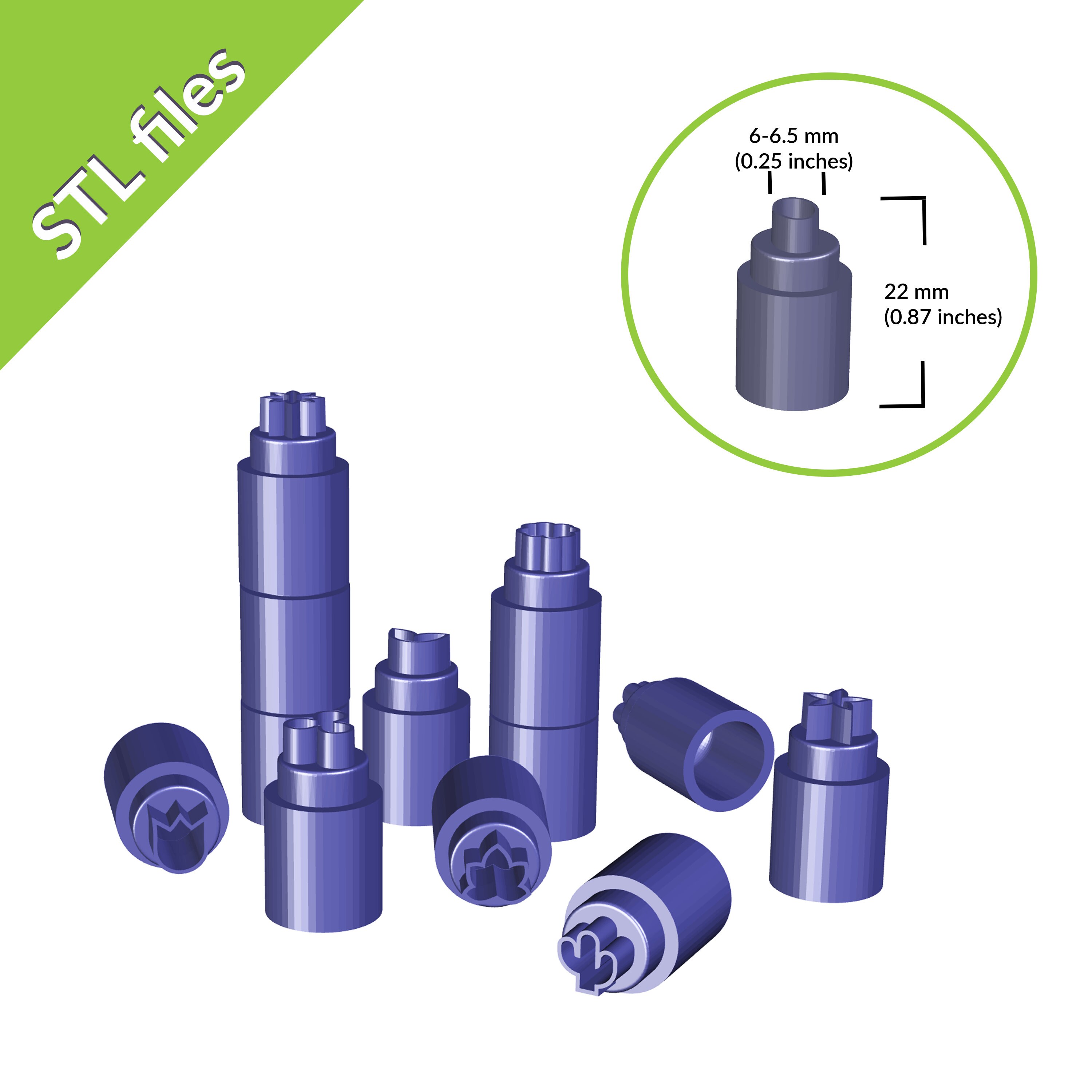 Polymer Clay Nano Cutters Set 3 Downloadable STL Files - Etsy