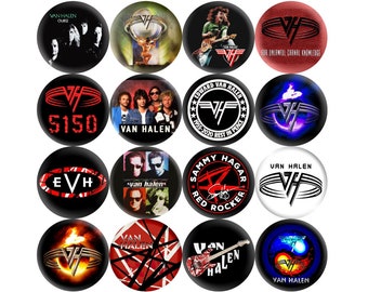 VAN HALEN / David Lee Roth Pinback Buttons 80s Classic Rock Hard Rock ...