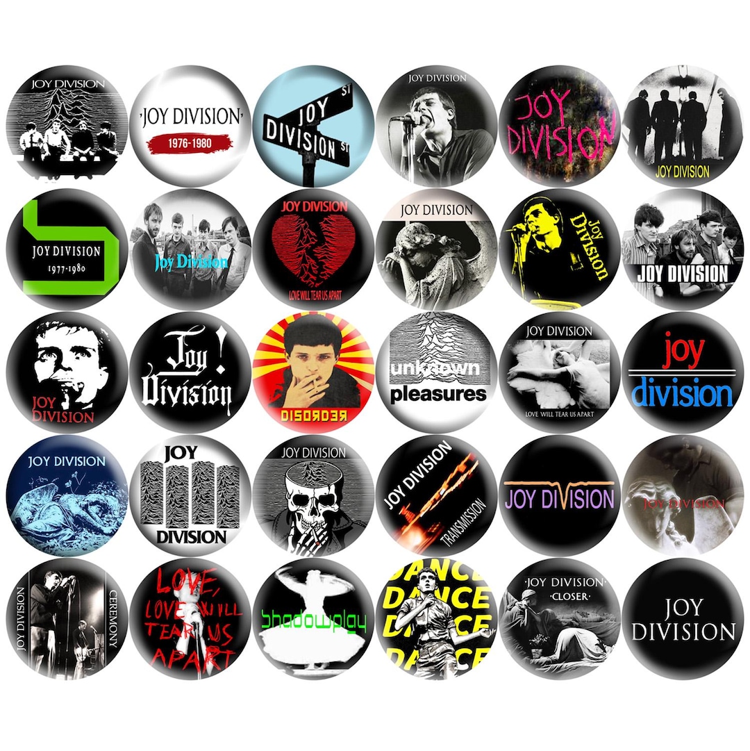 Joy Division Pinback Buttons Set of 30 Pins, 70s 80s Post Punk New Wave ...