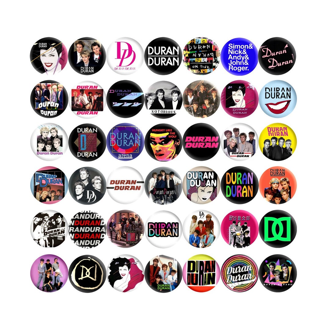 DURAN DURAN Pinback Buttons, 80's New Wave Music Post Punk Synth ...