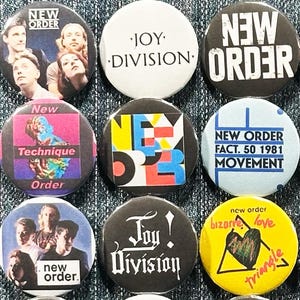 NEW ORDER / Joy Division 80's Music Pinback Buttons Lot of 30 Pins New ...