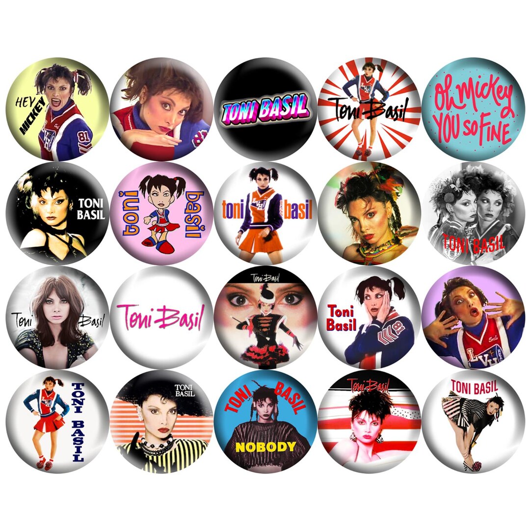 TONI BASIL Hey Mickey 80's Music Pinback Buttons Lot of 20 Pins, New ...