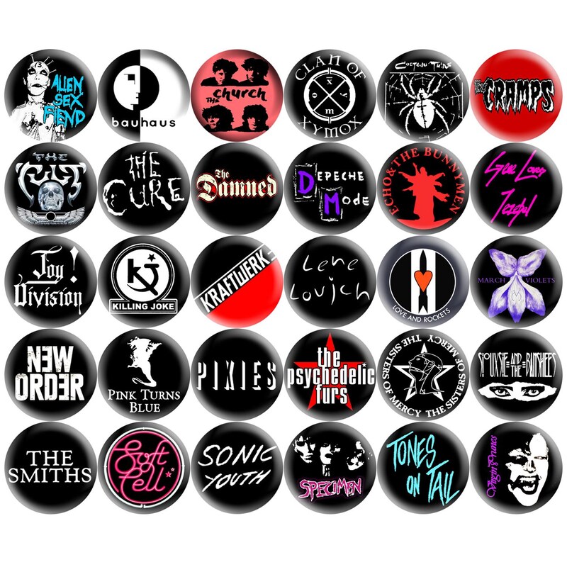 Goth Band Pin Badges - Etsy