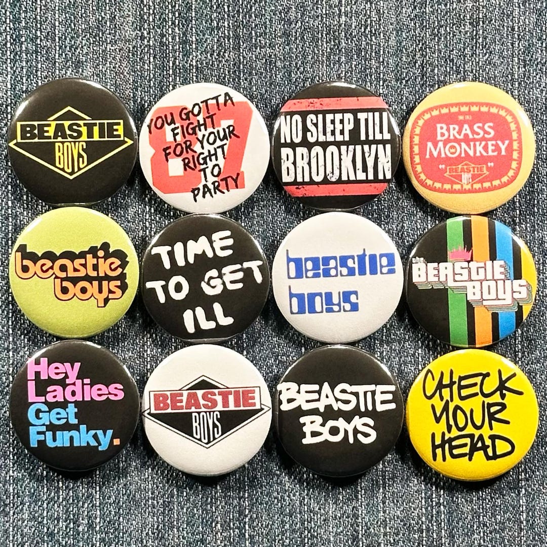 BEASTIE BOYS 80's 90's Music Pinback Buttons Set of 16 Pins, Rap ...