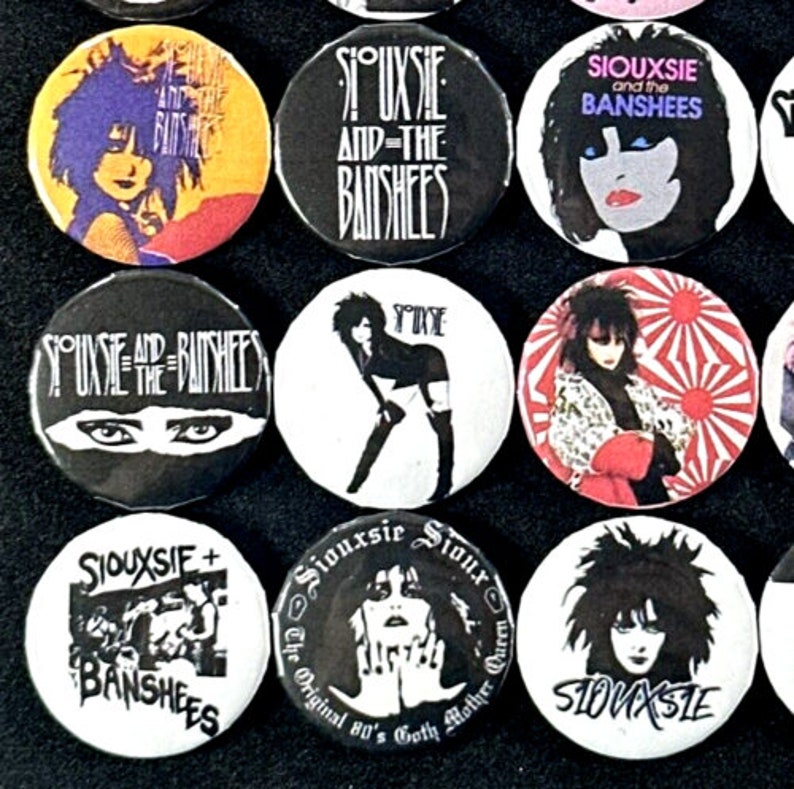 SIOUXSIE & THE BANSHEES 80's New Wave Goth Music Pinback - Etsy