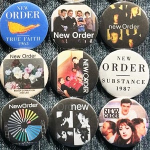 NEW ORDER / Joy Division 80's Music Pinback Buttons Lot of 30 Pins New ...