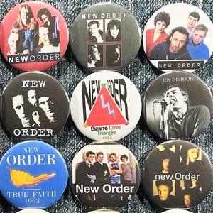 NEW ORDER / Joy Division 80's Music Pinback Buttons Lot of 30 Pins New ...