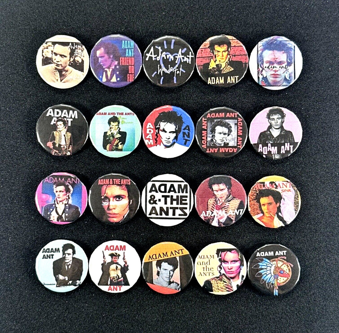 ADAM ANT 80's New Wave Music Pinback Button 1 Size Set of 20 Pins, 80's ...