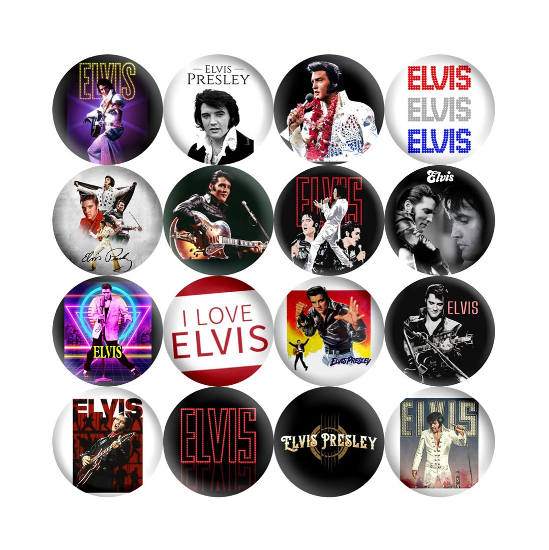 ELVIS PRESLEY Pinback Buttons 50's 60's 70's Music Classic Rock Oldies ...