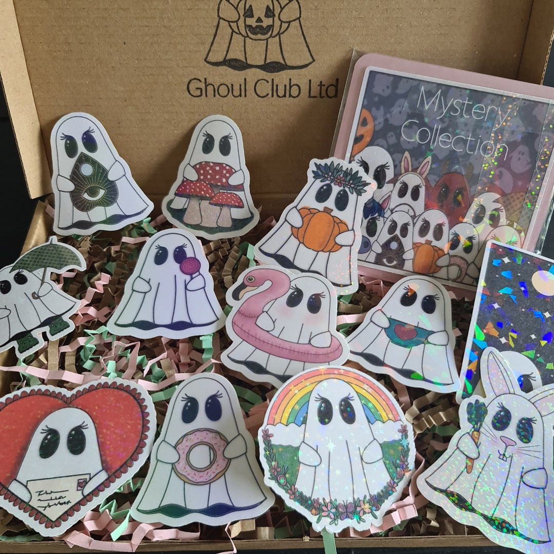 Mystery Collection Holographic Girl Ghost Stickers, 12 in a Pack ...