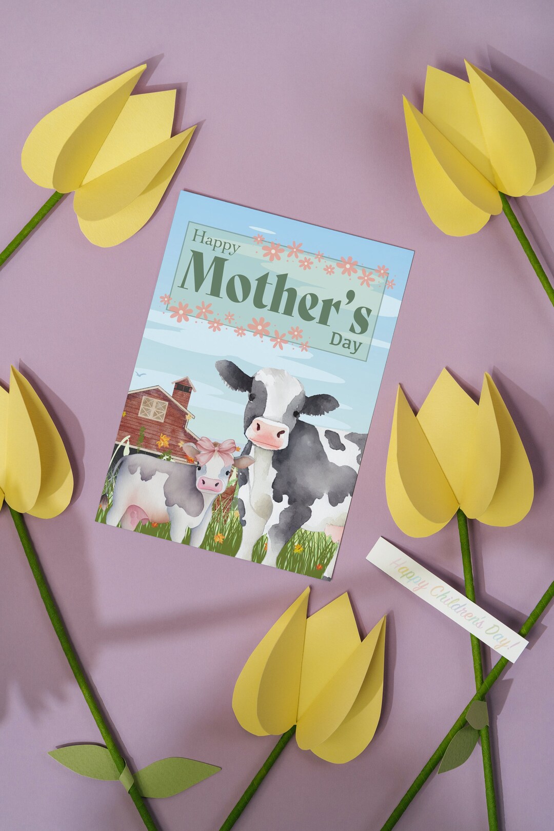 Handmade Mothers Day Greetings Card, A5, Hammered Card, Envelope ...