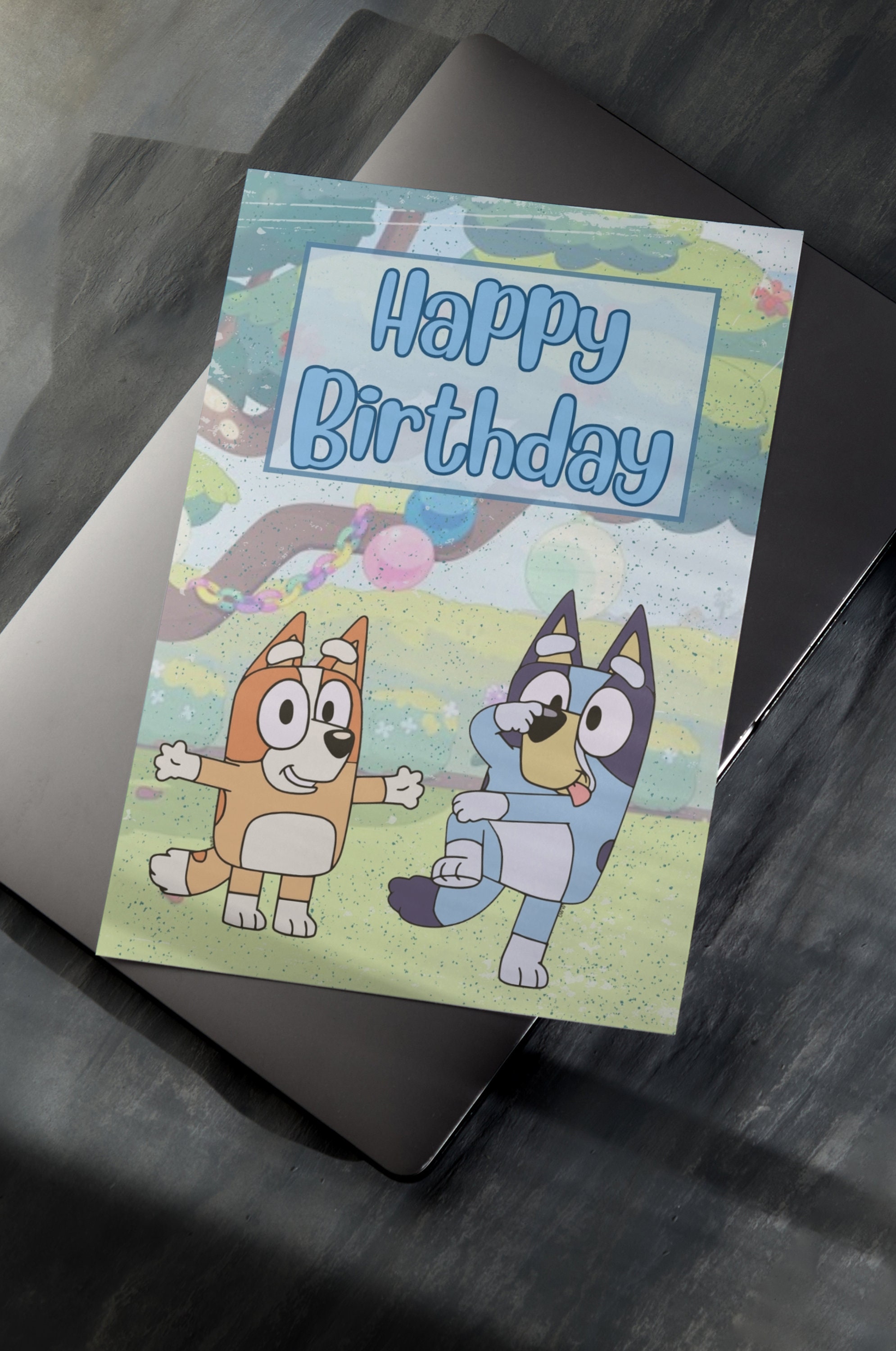 Handmade Birthday Greeting Card, Bluey, Funny, Bingo, Heeler ...