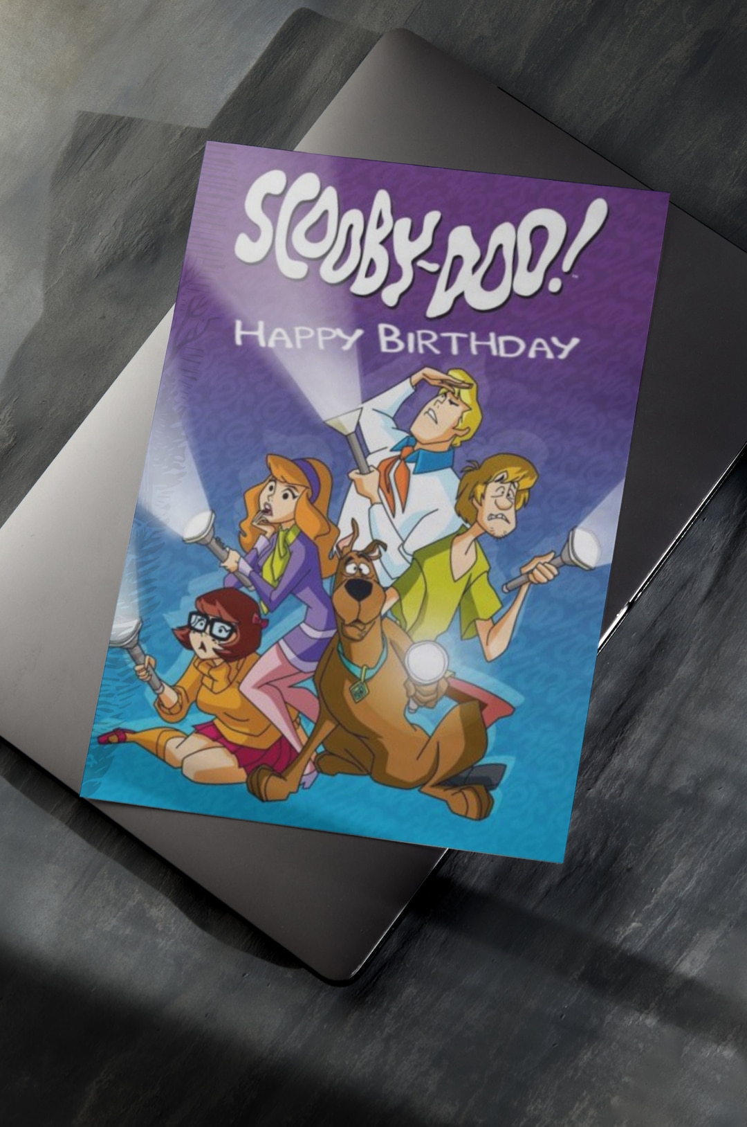 Handmade Birthday Greeting Card, Scooby Doo, Gang, Mystery Machine ...