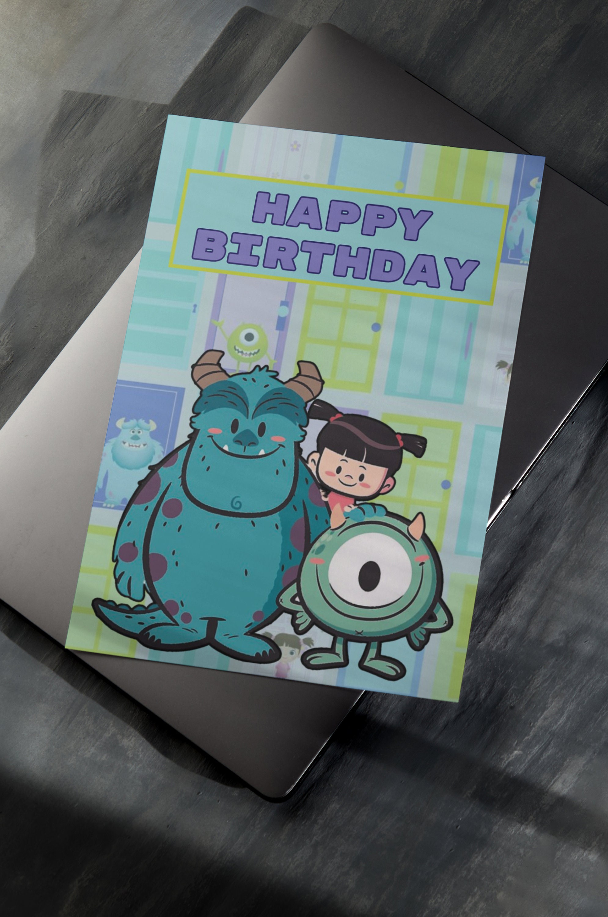 Monsters Inc Birthday Card