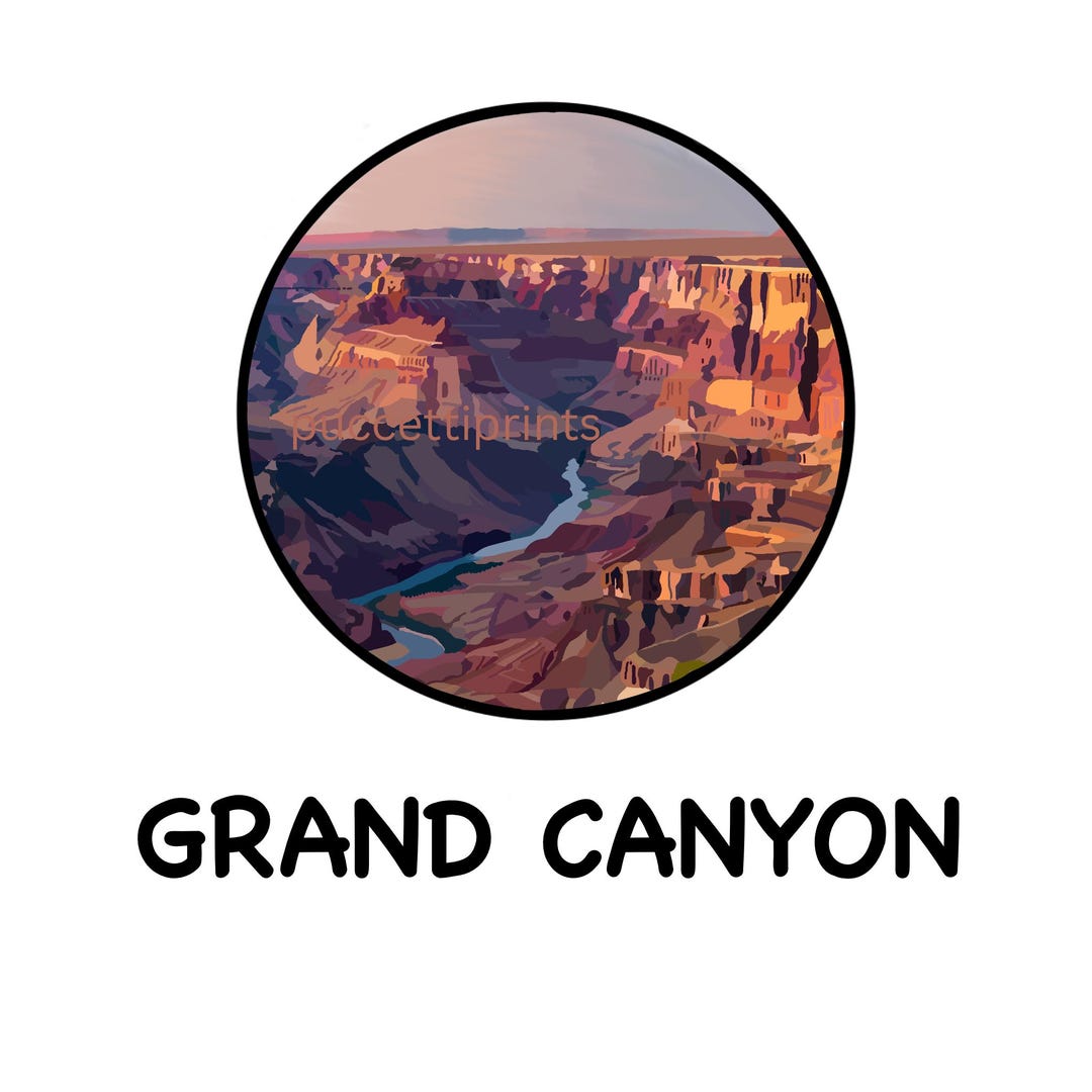 Grand Canyon National Park Digital Print – Modern Circular Wall Art ...