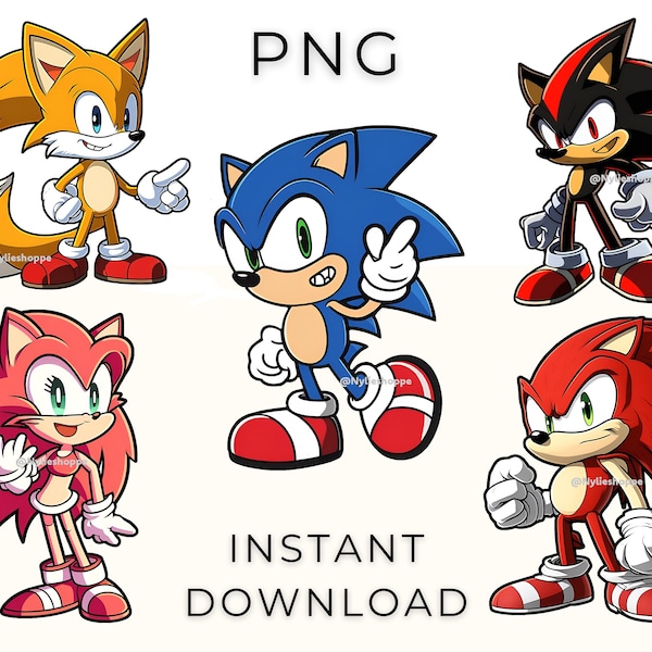 Sonic Printable Stickers - Etsy