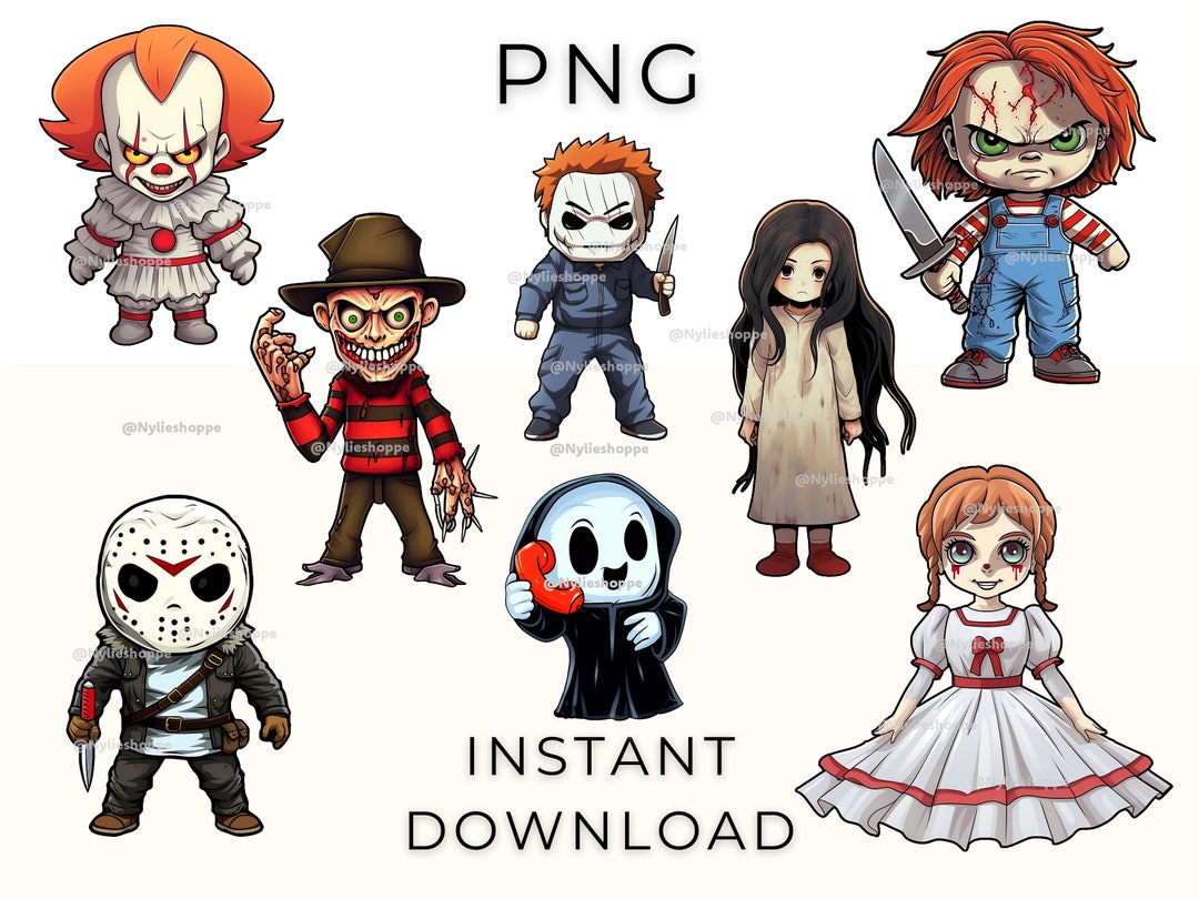Popular Horror Movies PNG Sublimation, Horror Bundle, Halloween, Horror ...