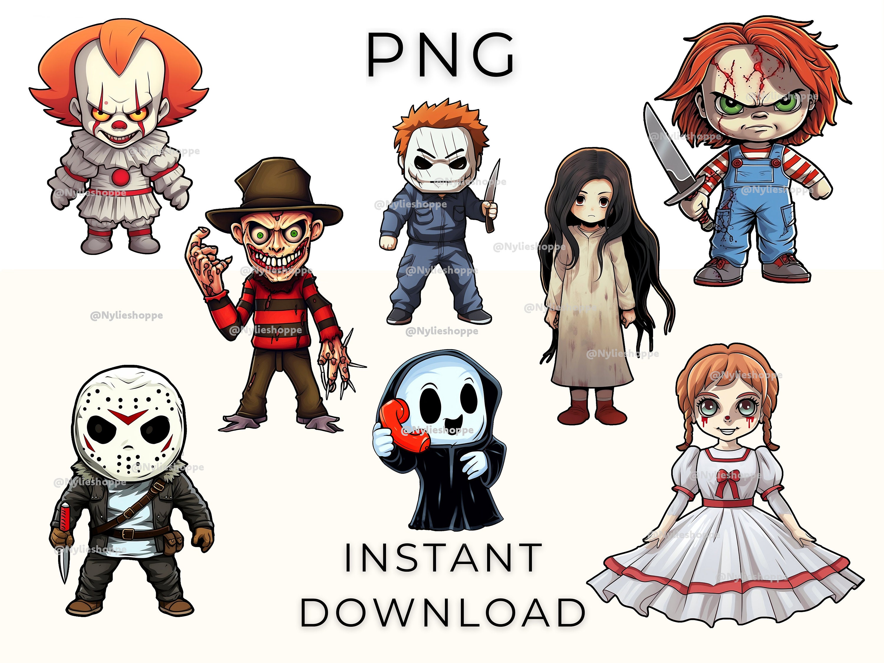 Popular Horror Movies PNG Sublimation, Horror Bundle, Halloween, Horror ...