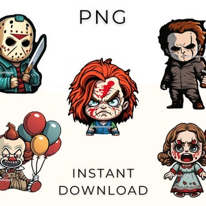 PNG Files Bundle of Scary Horror Movies Characters, Popular Anime ...
