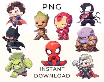 Cute Girl Superhero Clipart Bundle Super Heroes PNG (Download Now) - Etsy