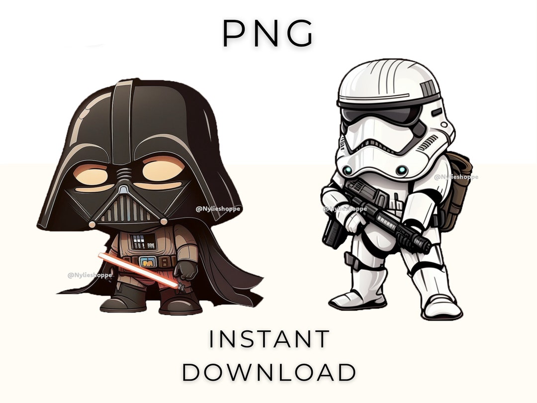 PNG Bundle Star Wars Characters in Cartoon Style Sweet Star Wars ...