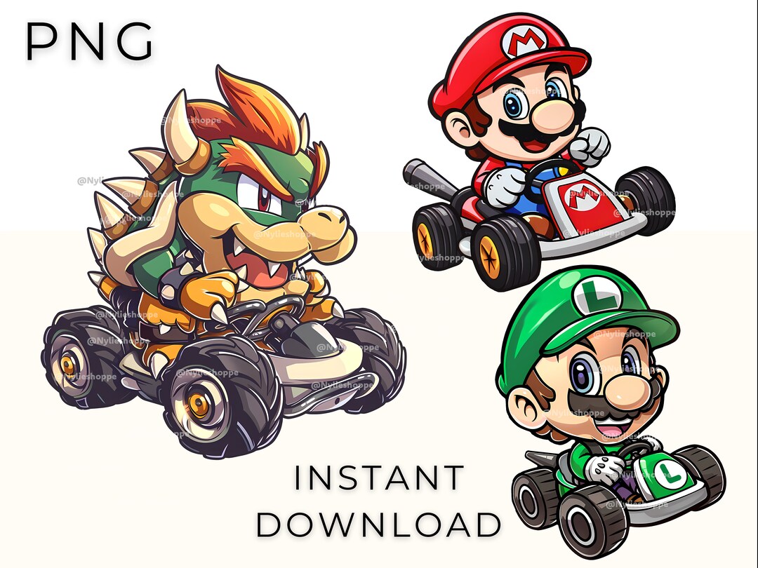 Drawing Mario Kart Clipart Mario and Luigi, Super Mario Sublimation ...