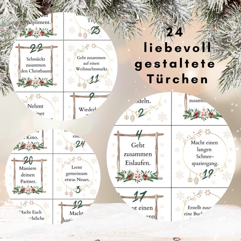 Advent Calendar for Couples. Christmas. Advent Season. Filling the ...
