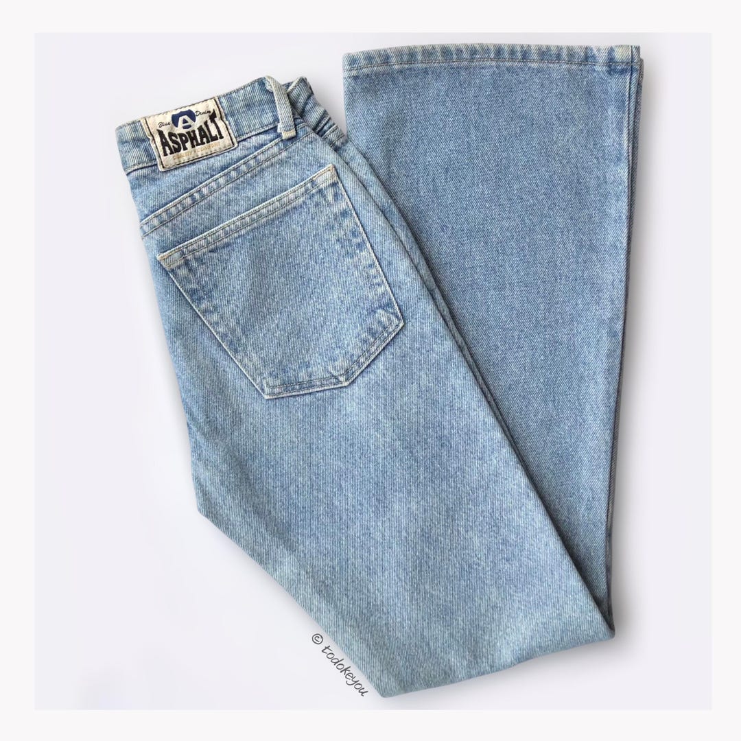 1990s Blue Asphalt Jeans, Made in USA, True 90s Vintage, Womens Size 0 ...