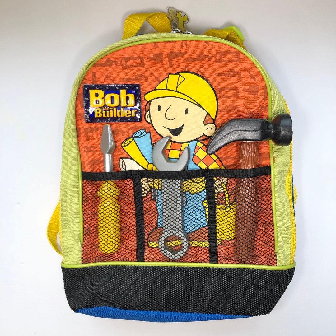 Vintage Bob the Builder Mini Backpack Complete With Plastic Play Tools ...