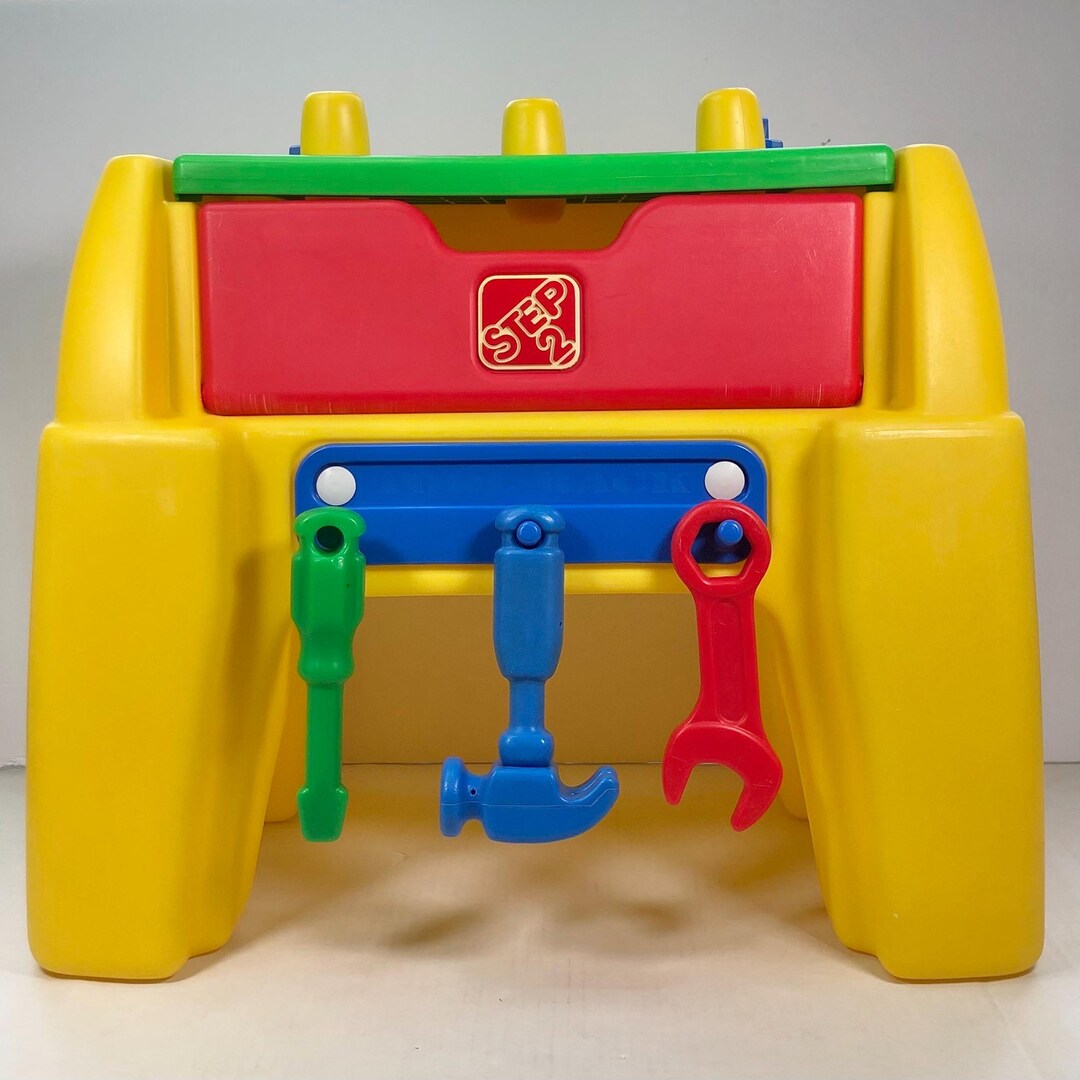 Vintage Step2 Little Helpers Workbench in Primary Colors, Little Kids ...