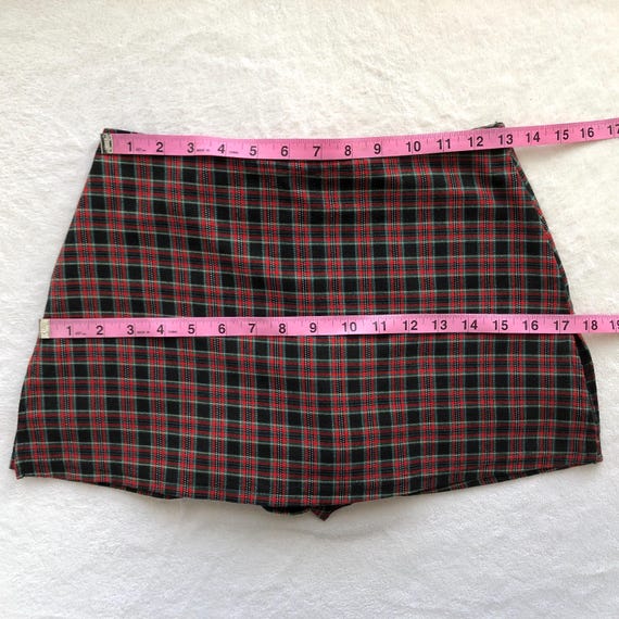 1990s Plaid Micro Mini Skort Skirt Shorts by Jetset J… - Gem