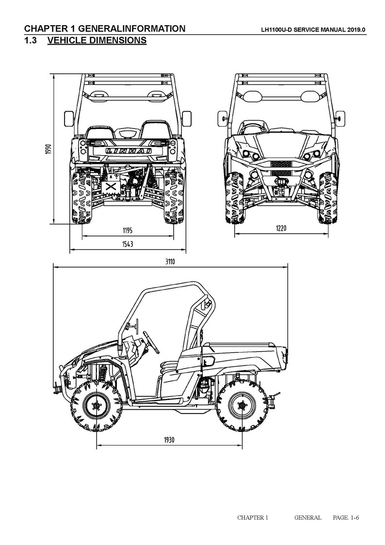 DOWNLOAD NOW - 2019 1100 UTV Technical Workshop Service Manual LH1100U ...