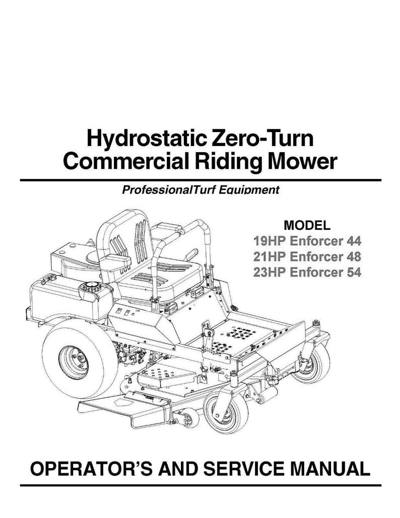DOWNLOAD NOW - 44 48 54 Zero Turn Service Manual Fits Hydrostatic ...